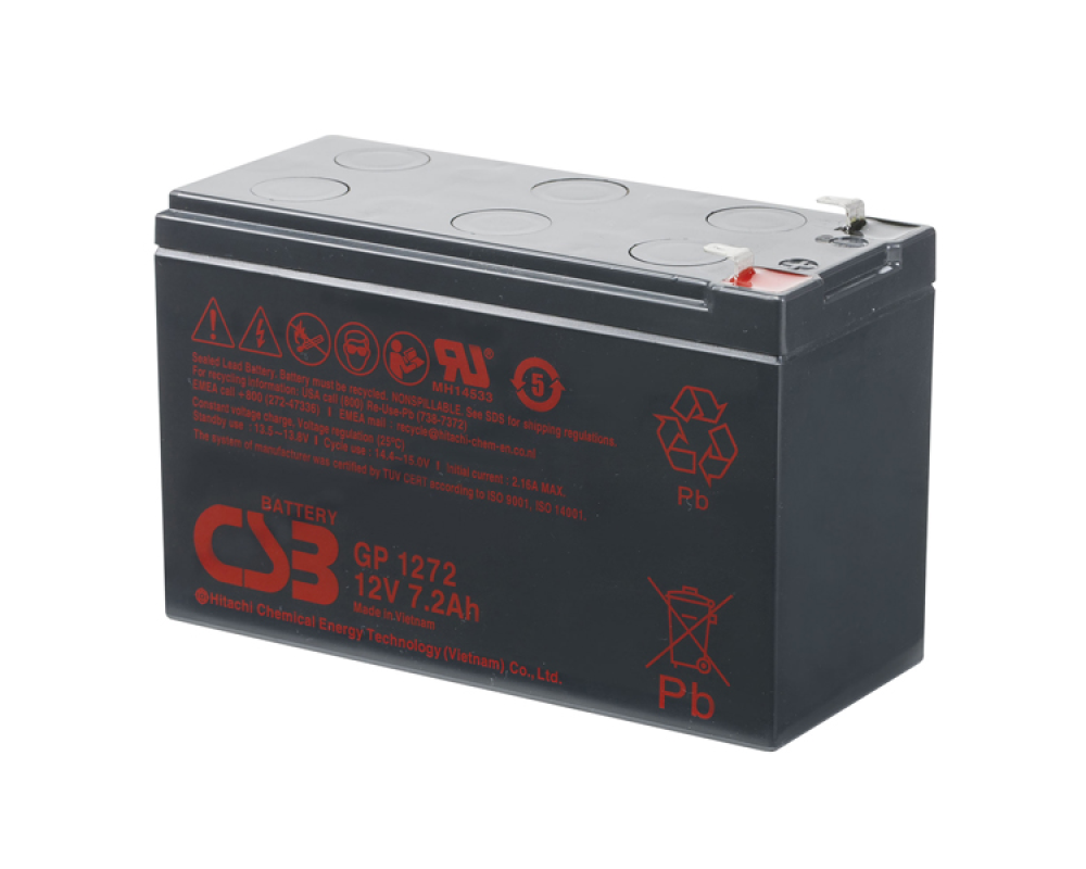 Акумуляторна батарея CSB GP1272F2, 12V 7,2Ah (25W) (151х65х100мм) 1.9кг ...